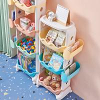 China Childrens Plastic Garage Storage Shelves Two Tiers Plastic Stackable Shelf for sale