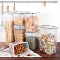 China Hot Selling Plastic Cereal Storage Jars Airtight Food Storage Container Set for sale