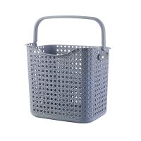 China Beige 38x28x35cm Plastic Laundry Basket With Handles Eco Friendly for sale