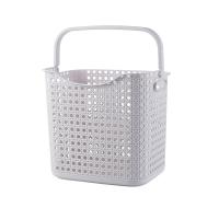 China Beige 38x28x35cm Plastic Laundry Basket With Handles Eco Friendly for sale