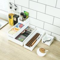 China 30x10cm Plastic Organizer Box With Dividers Adjustable Compartments for sale