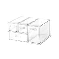China Thick 0.5mm Clear Bathroom Storage Containers Plastic Drawer Organizer for sale