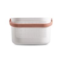 China H18cm Plastic Storage Basket Drainage Plastic Vegetable Basket With Handle for sale