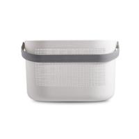 China H18cm Plastic Storage Basket Drainage Plastic Vegetable Basket With Handle for sale