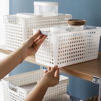 China 14x30cm Plastic Storage Basket Drawer Organizers Rectangle for sale