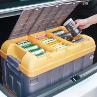 China Green 10kg Collapsible Plastic Storage Boxes 70L 60L Plastic Trunks For Storage for sale