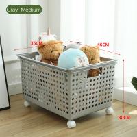 China H30cm Plastic Laundry Hamper With Wheels For Living Room Hotel for sale