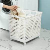 China H30cm Plastic Laundry Hamper With Wheels For Living Room Hotel for sale