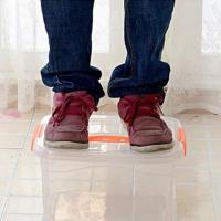China 12L 18L 24L Clear Plastic Storage Bins Transparent Plastic Container Box for sale