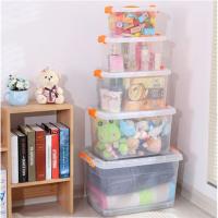 China 12L 18L 24L Clear Plastic Storage Bins Transparent Plastic Container Box for sale