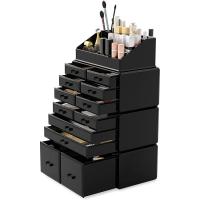 China PS Black Acrylic Makeup Organizer H40CM Lipstick Organizers for sale