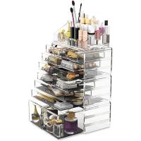 China PS Black Acrylic Makeup Organizer H40CM Lipstick Organizers for sale