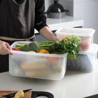 China 15.5L 9.6L 5.2L Fridge Freezer Storage Boxes Plastic Kitchen Organizer for sale