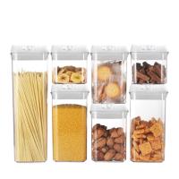 China Amazon Hot seller Kitchen Storage Containers BPA Free Keep Food Fresh Plastic Food Spice Jars Canister Sets With Airtigh for sale