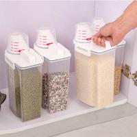 China 4lbs Airtight Rice Containers 2.5L 3L Plastic Kitchen Organizer for sale