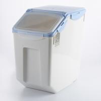 China 10kg rice box rice clear plastic square storage container pet food container for sale