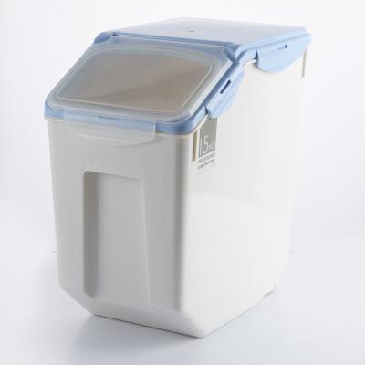 China 10kg rice box rice clear plastic square storage container pet food container for sale