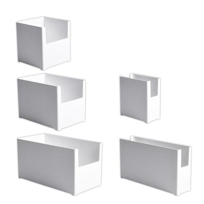 China Japanese style  white plastic storage box set home kitchen office organizer space saver for sale