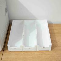 China 30x10cm Plastic Organizer Box With Dividers Adjustable Compartments for sale