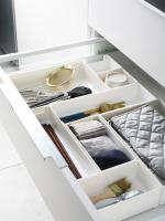 China 10x20cm White Plastic Drawer Organizer For Kitchen Rectangle for sale