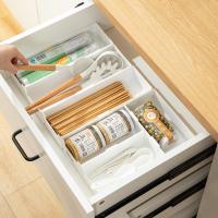 China 30x20x6cm White Drawer Divider Plastic Drawer Organizer Customized for sale