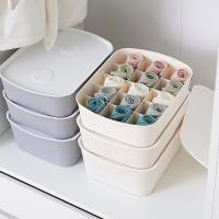 China White 10 Grid Socks And Underwear Storage Compartment Box Foldable for sale