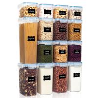 China Hot Selling Plastic Cereal Storage Jars Airtight Food Storage Container Set for sale