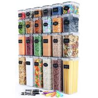China Hot Selling Plastic Cereal Storage Jars Airtight Food Storage Container Set for sale
