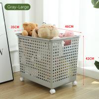China H30cm Plastic Laundry Hamper With Wheels For Living Room Hotel for sale