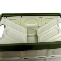China Beige Camping Collapsible Plastic Tote 10kg Plastic Car Boot Organiser for sale