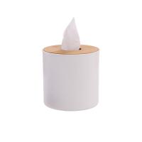 China Bamboo PP White Tissue Box Cover Decorative Tissue Box Covers for sale