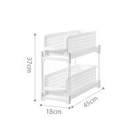 China 2 Tier Plastic Pull Out Shelves Plastic Organizer Shelf For Kitchen for sale