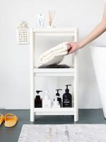 China H70.5cm Plastic Organizer Shelf With Basket Plastic Shelving For Bathroom for sale