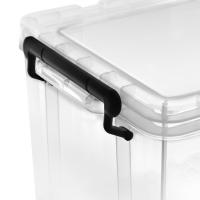 China Wheeled Clear Organizing Bins Clear Plastic Storage Bins With Handle for sale