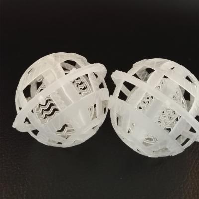 China Openable Plastic Cage Ball Bio Media 50mm For Water Treatment for sale