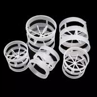China Plastic polypropylene random packing pall ring for scrubber tower packing for Sewage treatment PP PE RPP PVC CPVC PVDF P for sale