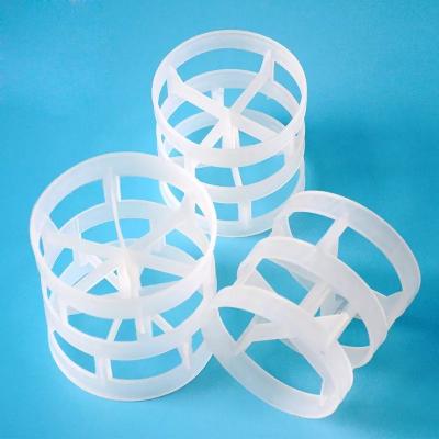 China 38mm 50mm 76mm Plastic PP PVC PVDF pall ring for scrubber tower packing for Sewage treatment for sale