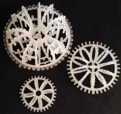 China PP Plastic Teller Rosette Ring Column Packing 2K 3K For Air Scrubbing Tower for sale