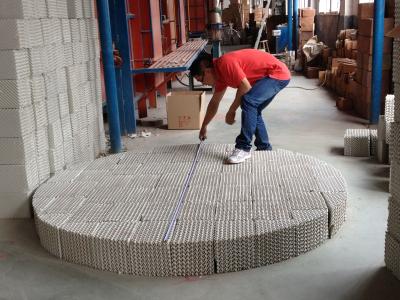 China Corrugated Column Packing Ceramic Structured Packing 500Y for sale