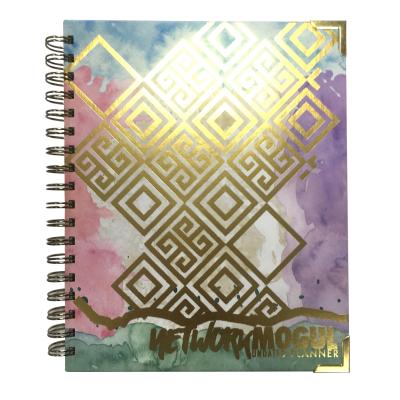 China Custom ODM Personal Business Journal Planner 210pp Thick Paper 2.5mm Gold Hot Stamping for sale