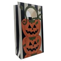 China C1S CMYK Recycled Kraft Paper Carry Bag with Handles 18kg Capacity Christmas Gift Packaging for sale