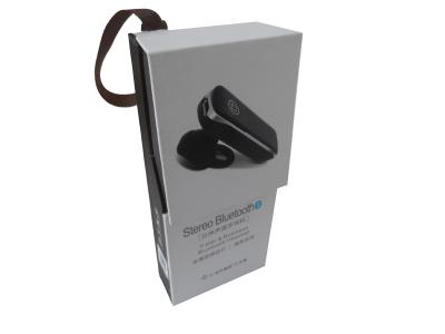 China Custom 157gsm Rigid Paper Box Bluetooth Earphone Packaging 27.5cm for sale