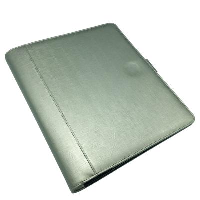 China Custom PU Leather Ring Binder A4 210x297mm 100gsm Paper Office File Folder for sale
