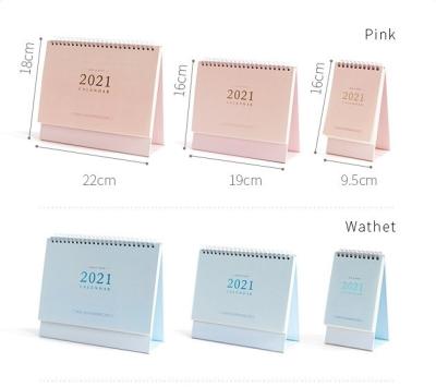 China Custom Weekly Cardboard Desk Calendar 14 Sheets 230gsm CMYK Printing 23.5x16.5cm for sale