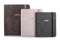 China Custom 7x9 Inch 250 Page Daily Planner Book with Gold Foil Stamping and Wire-O Binding for sale