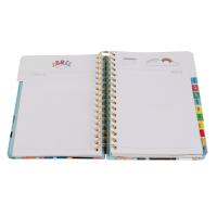 China Custom OPP Laminated Spiral Bound Planner Notebook 8x9.5 Inches for sale