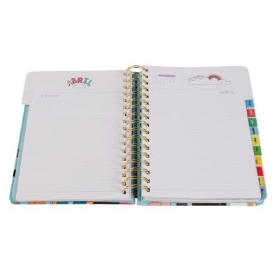 China Custom OPP Laminated Spiral Bound Planner Notebook 8x9.5 Inches for sale