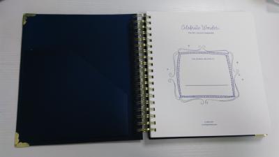 China Custom Gold Foil Hardback Planner Book 76x140mm 100GSM Paper Gold Wire Binding for sale