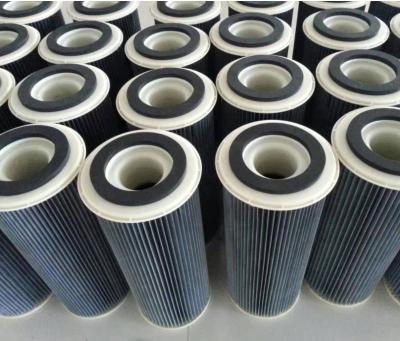 China Stainless Steel Dust Collector Pleated Filter Cartridge 325mm x 660mm High Filtration Area for sale