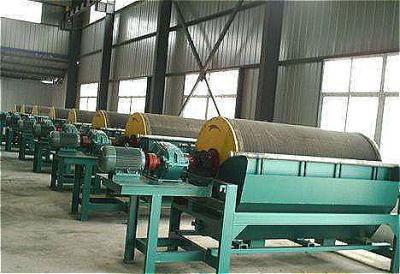 China Wet Permanent Magnetic Drum Separator 600-1500mm Shell Diameter 100-600mT Magnetic Strength for sale